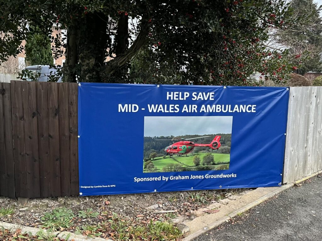 Air Ambulance Banner Printing at Welshpool Printing Group